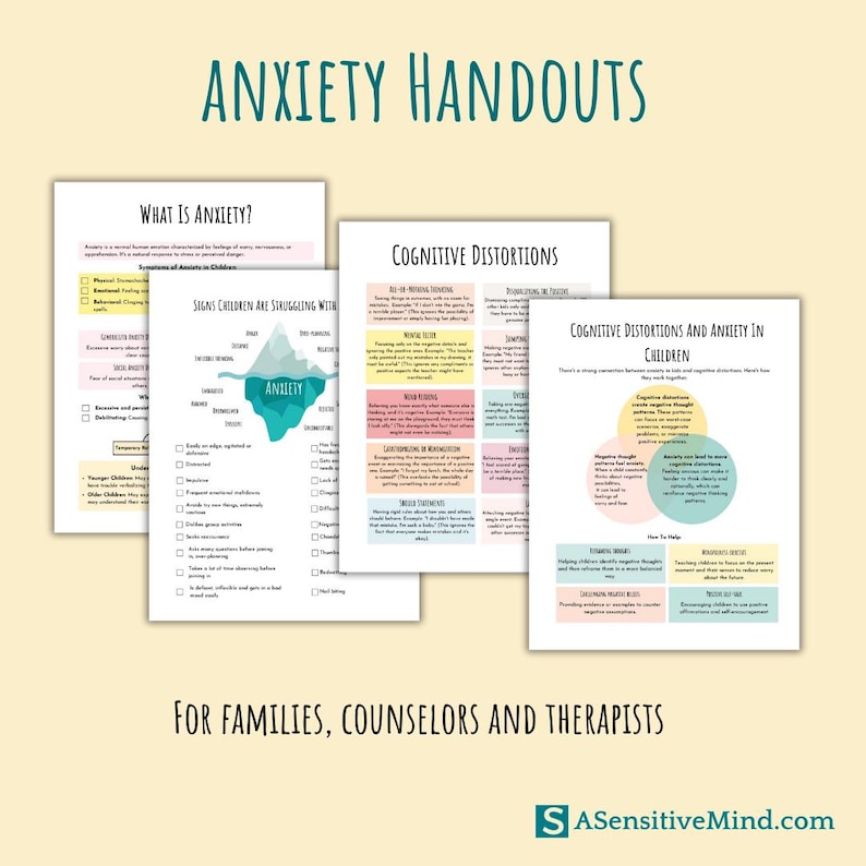 Calm Corner Bundle Child Therapy Worksheets Children Mental Health ...