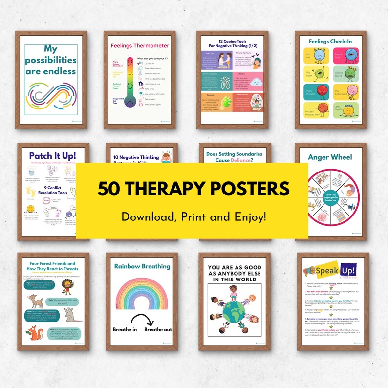50 Calm Corner Posters Kids Therapy Office Decor Counselor Wall Art - Etsy