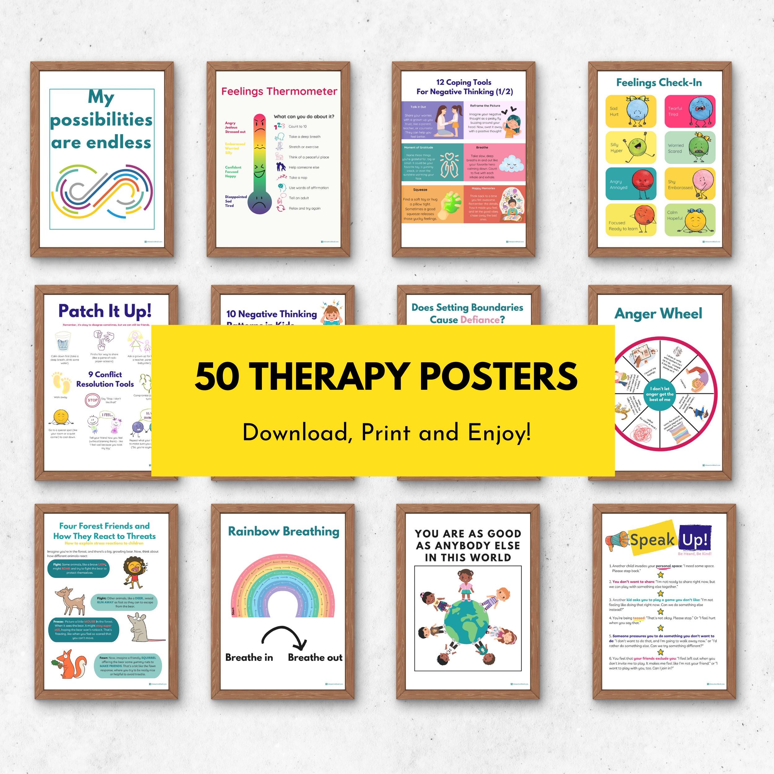 50 Calm Corner Posters Kids Therapy Office Decor Counselor Wall Art - Etsy