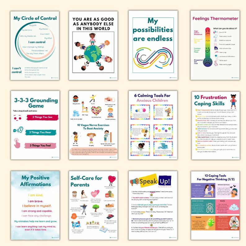 50 Calm Corner Posters Kids Therapy Office Decor Counselor Wall Art - Etsy