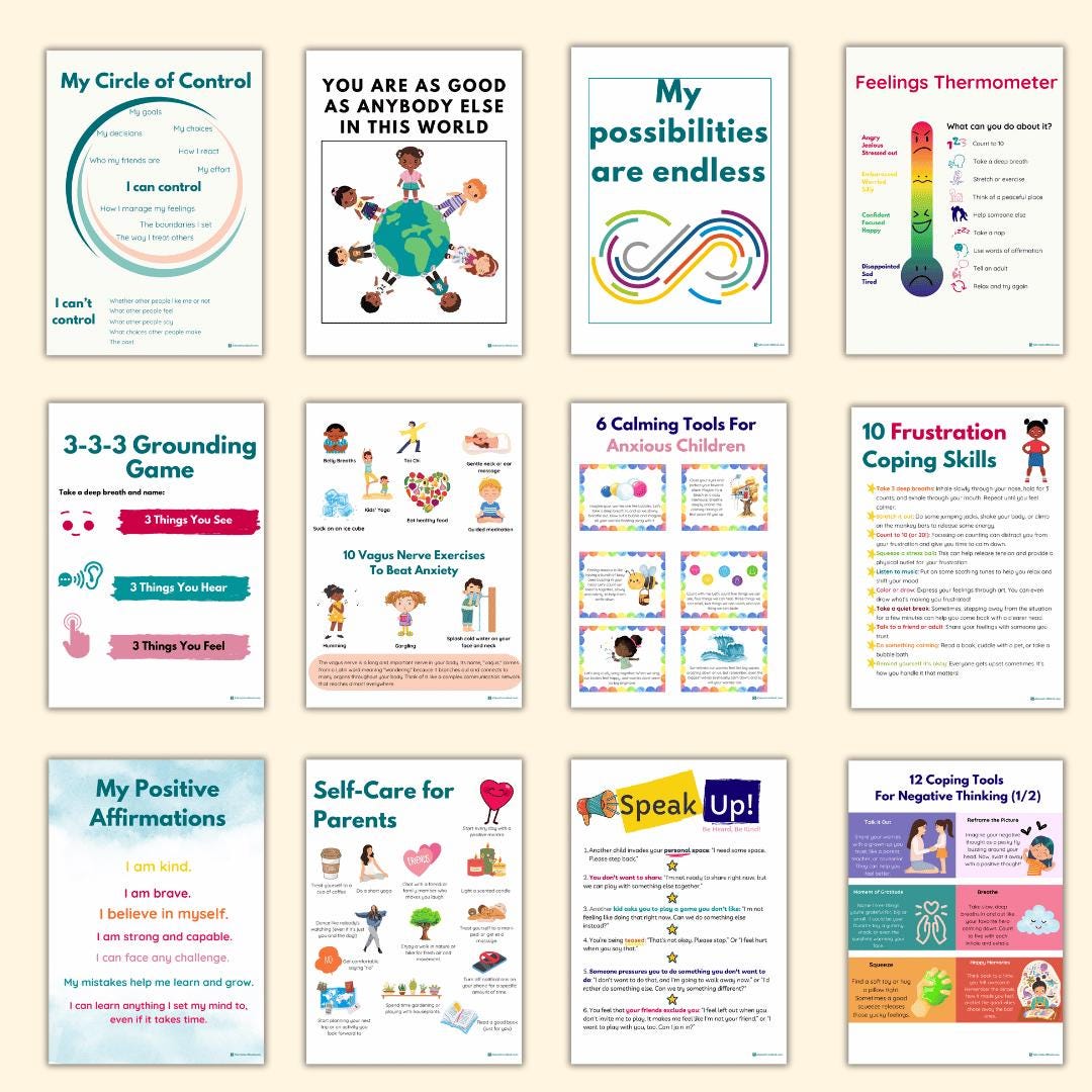 50 Calm Corner Posters Kids Therapy Office Decor Counselor Wall Art - Etsy