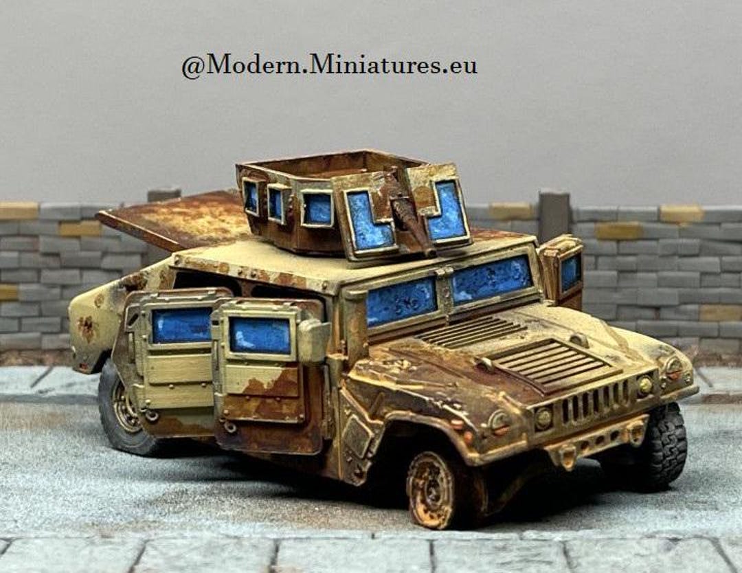 Destroyed Humvee Modern Miniatures.eu Miniature Wargaming 28mm 32mm 1/ ...