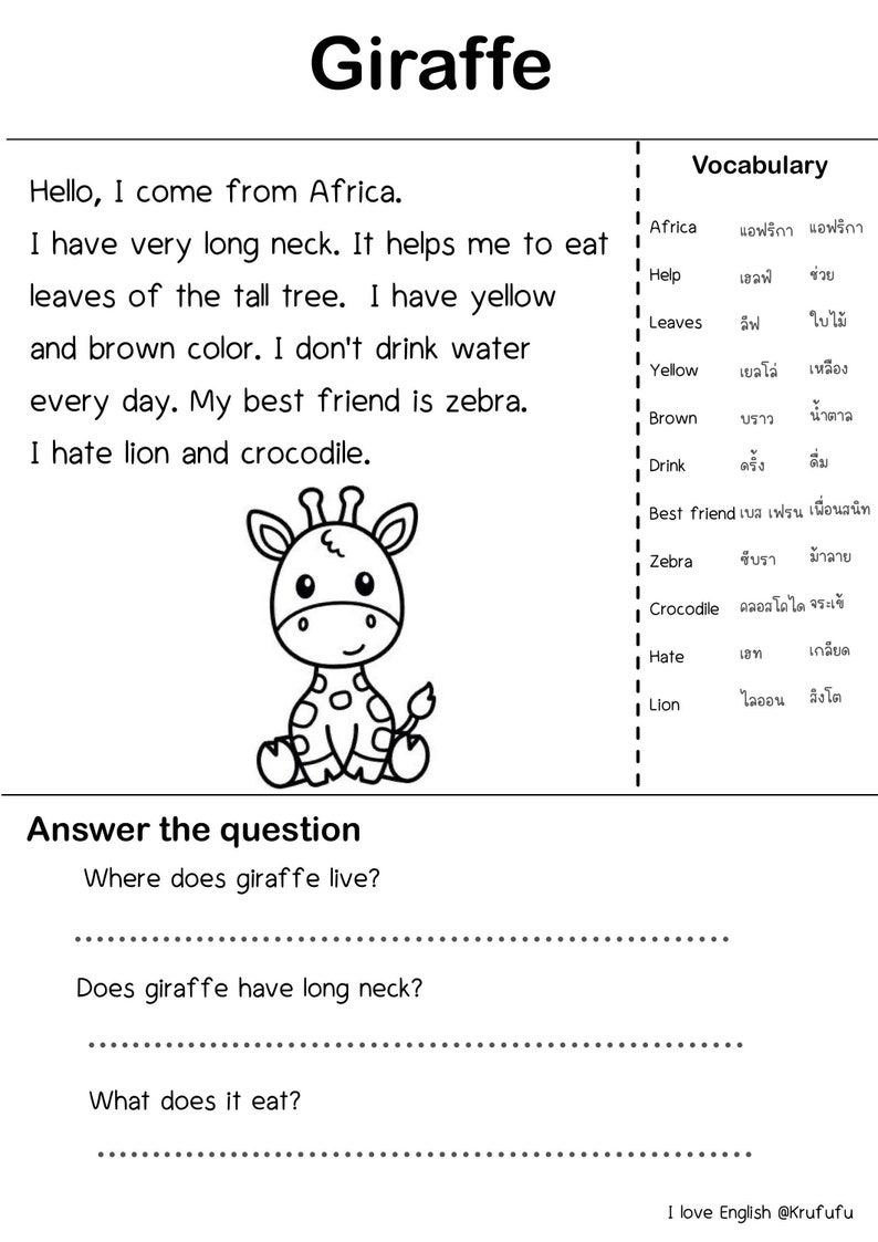 Basic Reading Comprehension for Your Child - Etsy