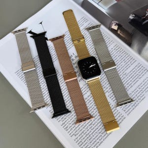 Starlight Stainless Steel Apple Watch Band: Women's Metal Loop Bracelet ...