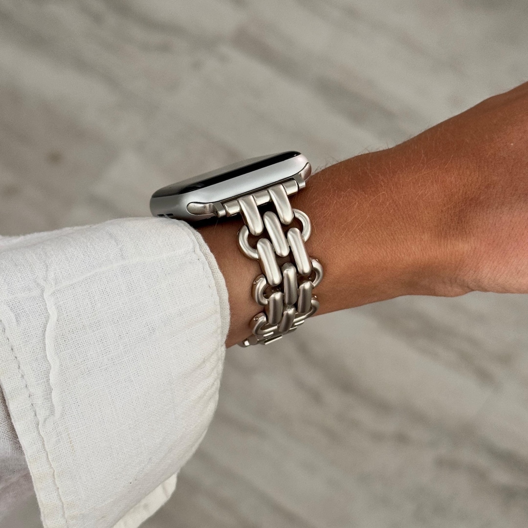 Starlight Stainless Steel Apple Watch Band: Metal Link Bracelet - Etsy