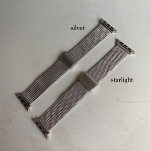 Starlight Stainless Steel Apple Watch Band: Women's Metal Loop Bracelet ...