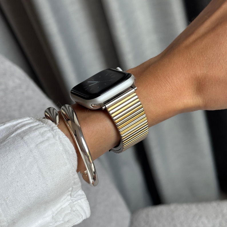 Black Stainless Steel Apple Watch Band: Metal Loop Bracelet - Etsy