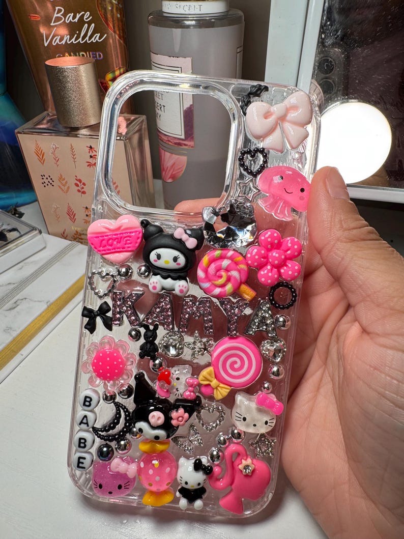 Trendy Charm Phone Case, Personalized Junk Style - Etsy