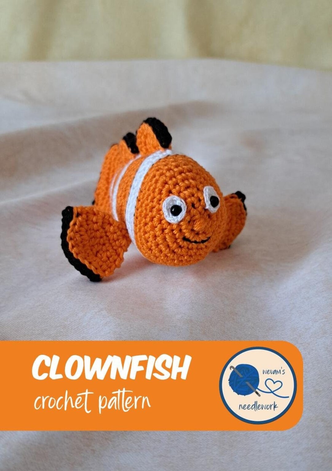 Clownfish Crochet Pattern - Etsy