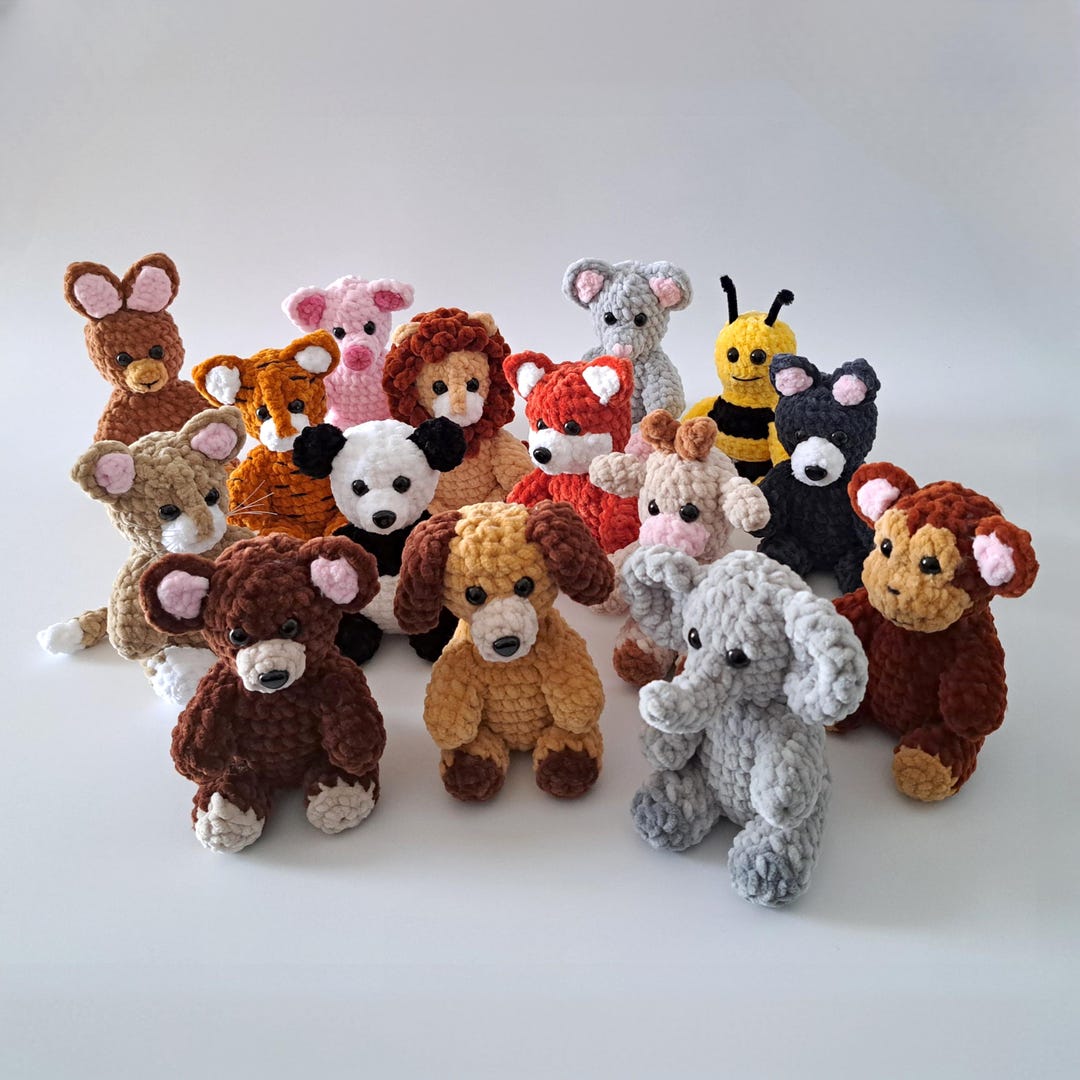 Cuddly Toys - Crochet Pattern SET - Etsy