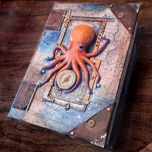 Many Legs, One Direction, Wooden Hideaway Book Box. Altered Art, Hidden ...