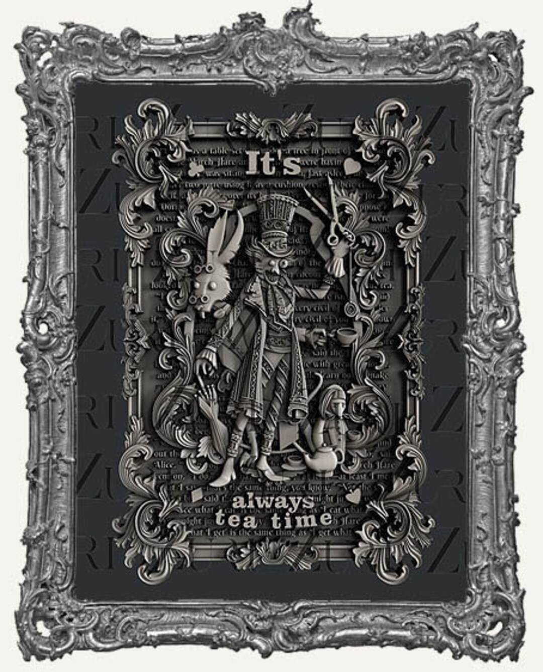 Mad Hatter Tea Time Zuri Silicone Mold Mould Quality Alice in ...