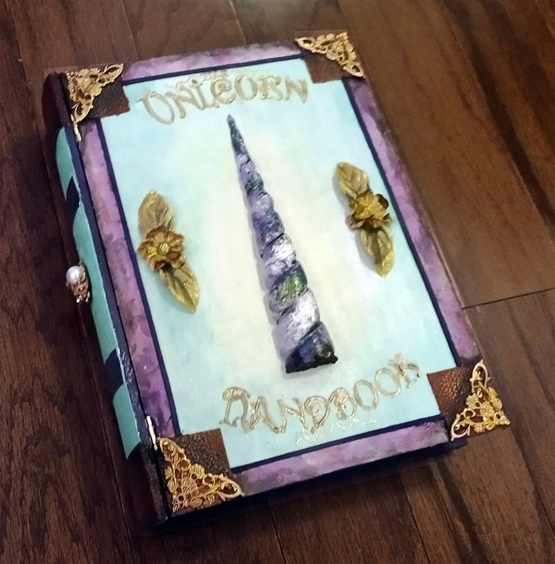 The Unicorn Handbook, Wooden Hideaway Book Box. Hidden Safe Box, Hollow ...