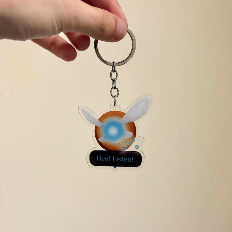 The Legend of Zelda Ocarina of Time Navi “hey! Listen!” Keychain - Etsy