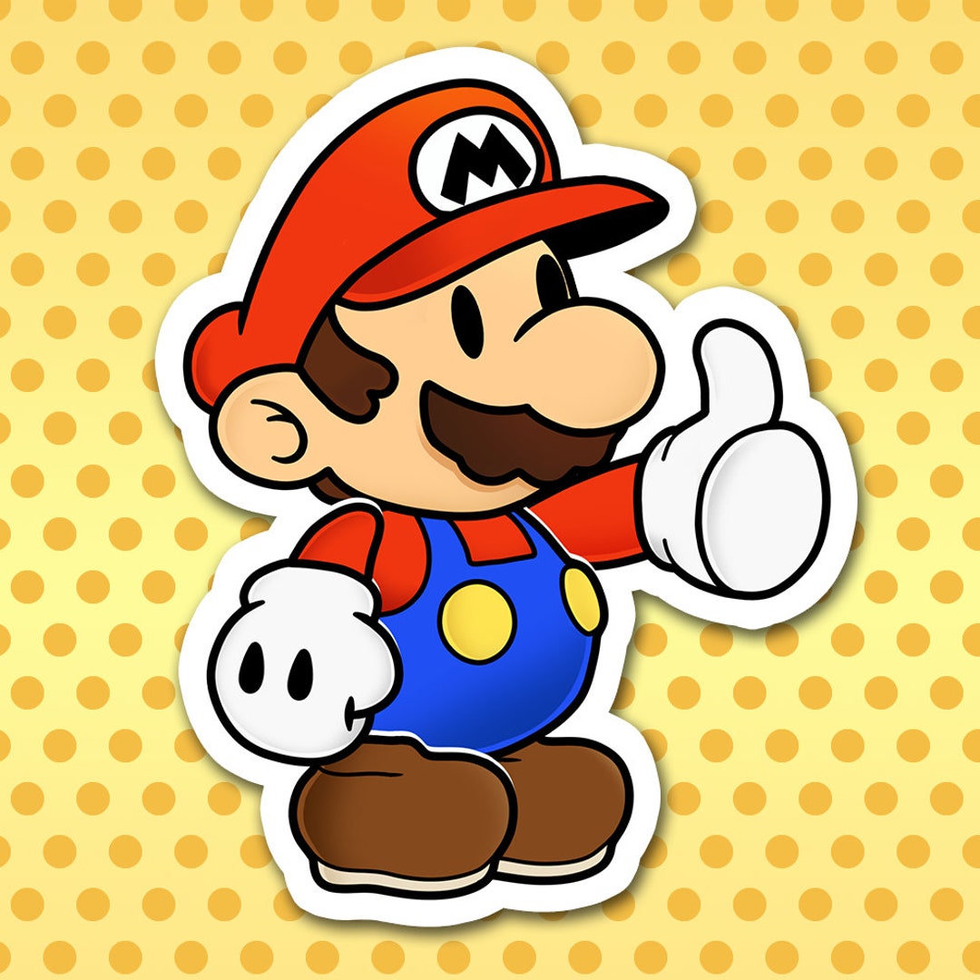 Paper Mario Thumbs up Sticker - Etsy