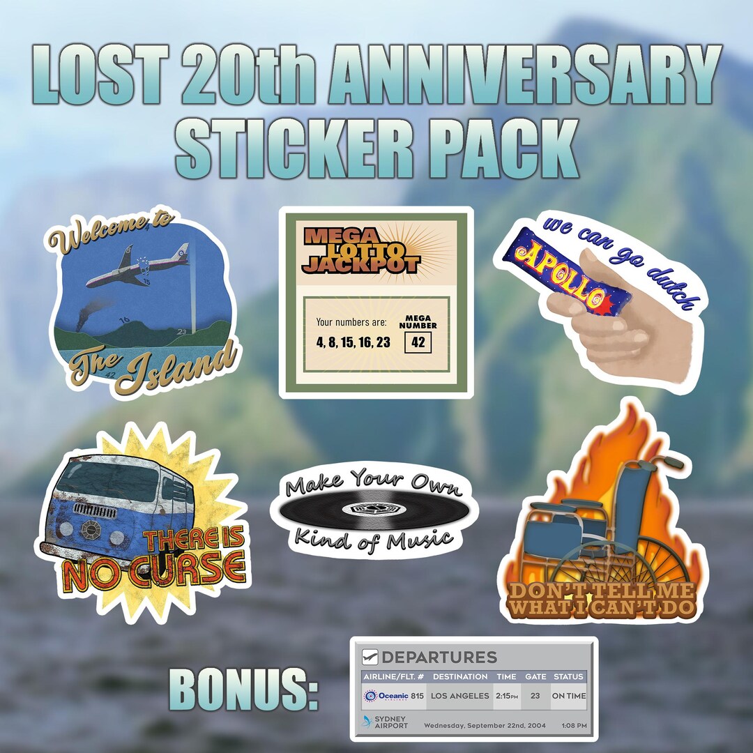 LOST TV 20th Anniversary Sticker Pack - Etsy