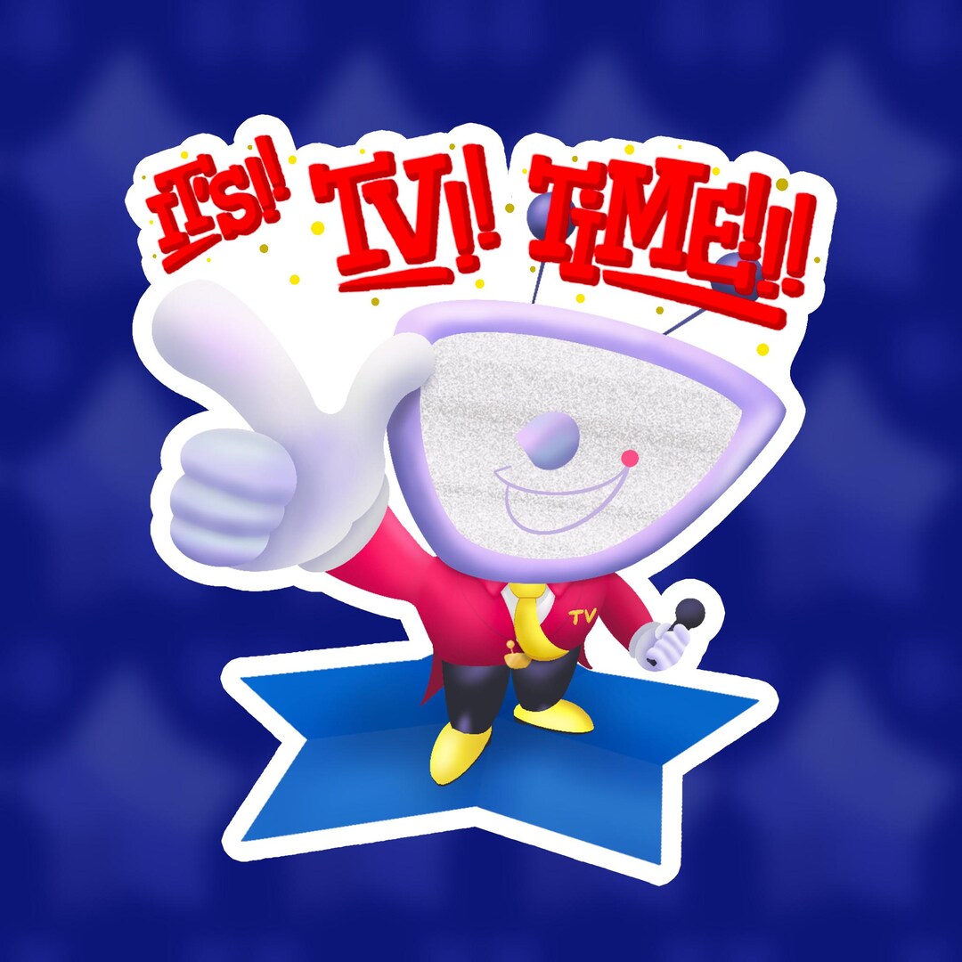 Deltarune Tenna “it’s TV Time!” Sticker - Etsy