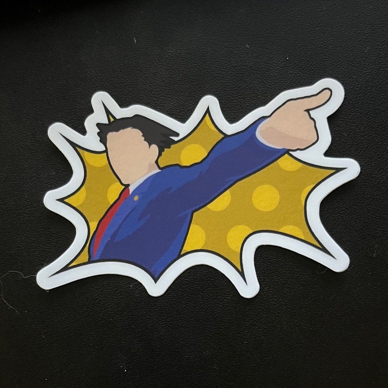 Phoenix Wright Ace Attorney Objection Sticker - Etsy