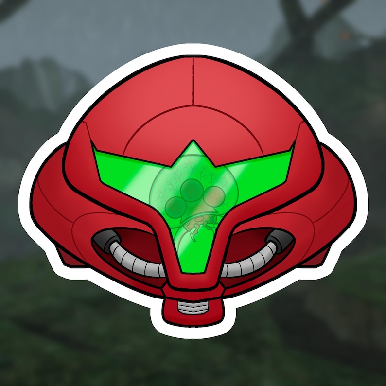Samus Helmet and Metroid Keychain - Etsy