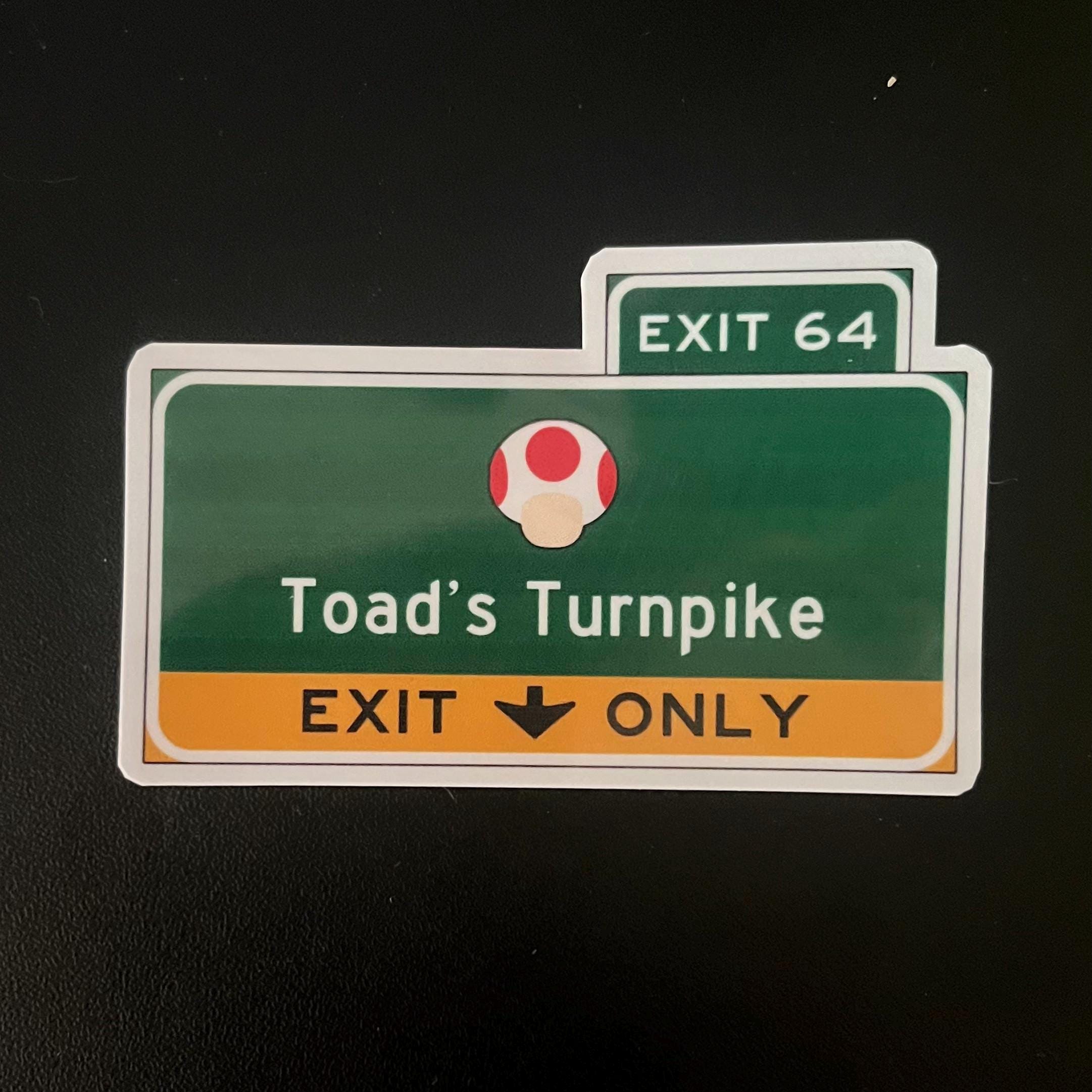 Mario Kart 64 Toad's Turnpike Road Sign Sticker - Etsy
