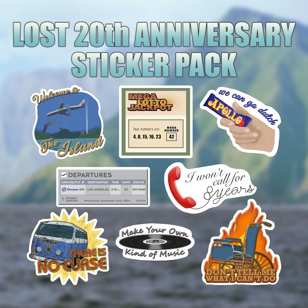 LOST TV 20th Anniversary Sticker Pack - Etsy