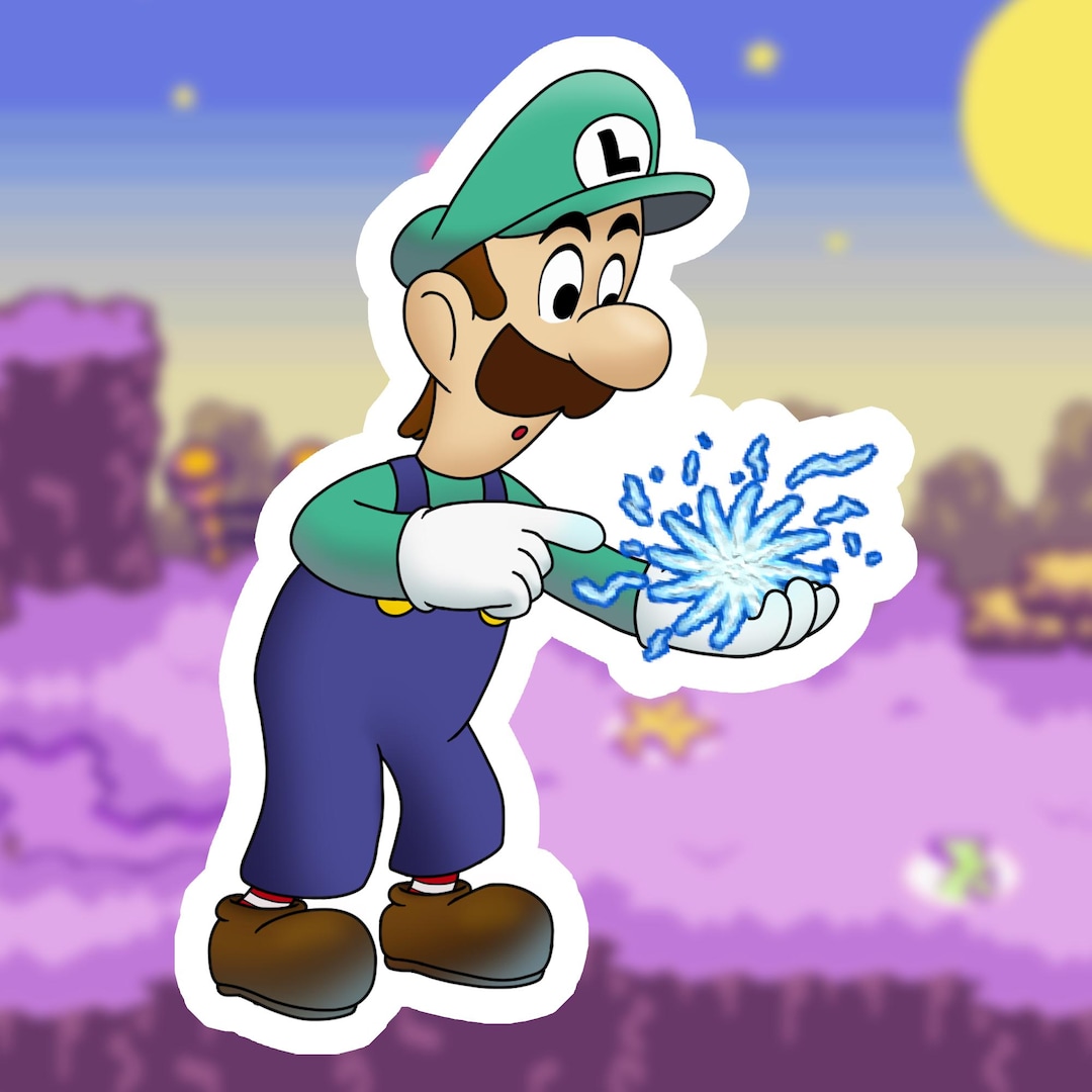 Luigi Thunder Hand Sticker - Etsy