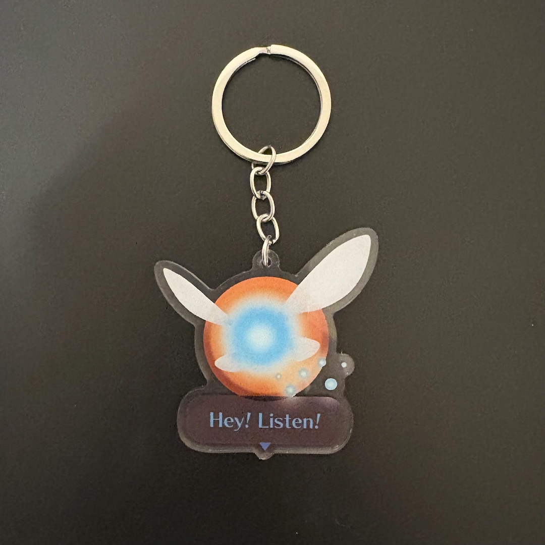 The Legend of Zelda Ocarina of Time Navi “hey! Listen!” Keychain - Etsy