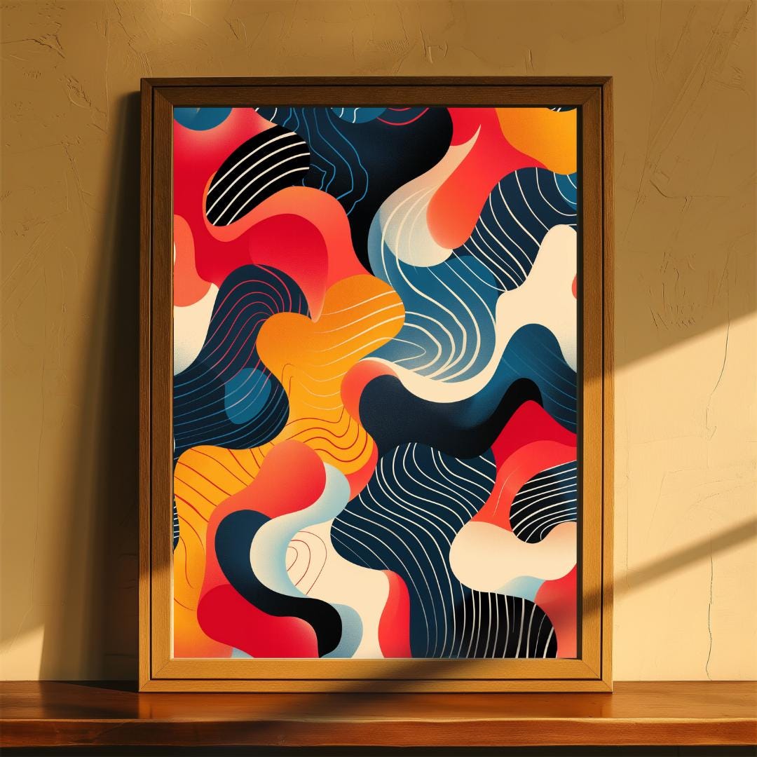 MAXIMALISTIC WALL Art Print / Trendy Wall Art Pattern / Abstract Poster ...