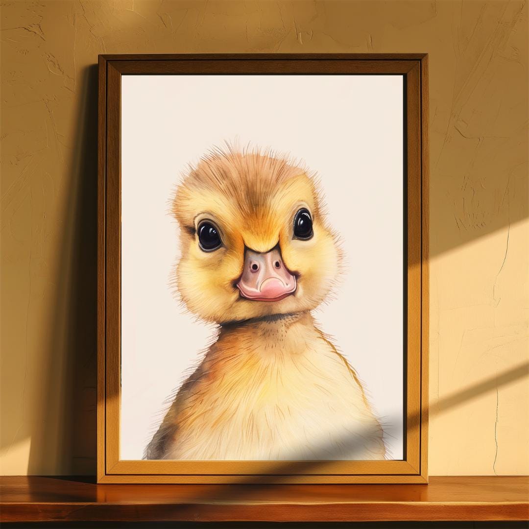 DUCKLING Poster Comic Art Print / Duck Wall Art / Ideal Home Wall Decor ...