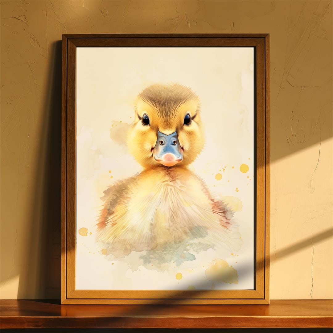 BABY DUCK Poster Comic Art Print / Duckling Wall Art / Ideal Home Wall ...