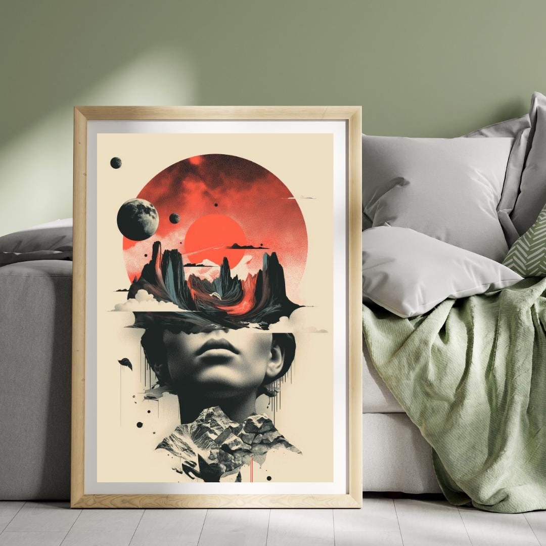 WORLD DYSTOPIAN Poster Art Print / Geometric Divine Feminine / Pop Art ...