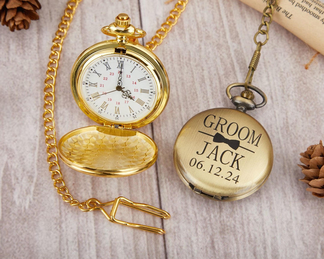Custom Engraved Pocket Watch,personalized Pocket Watch With Chain ...