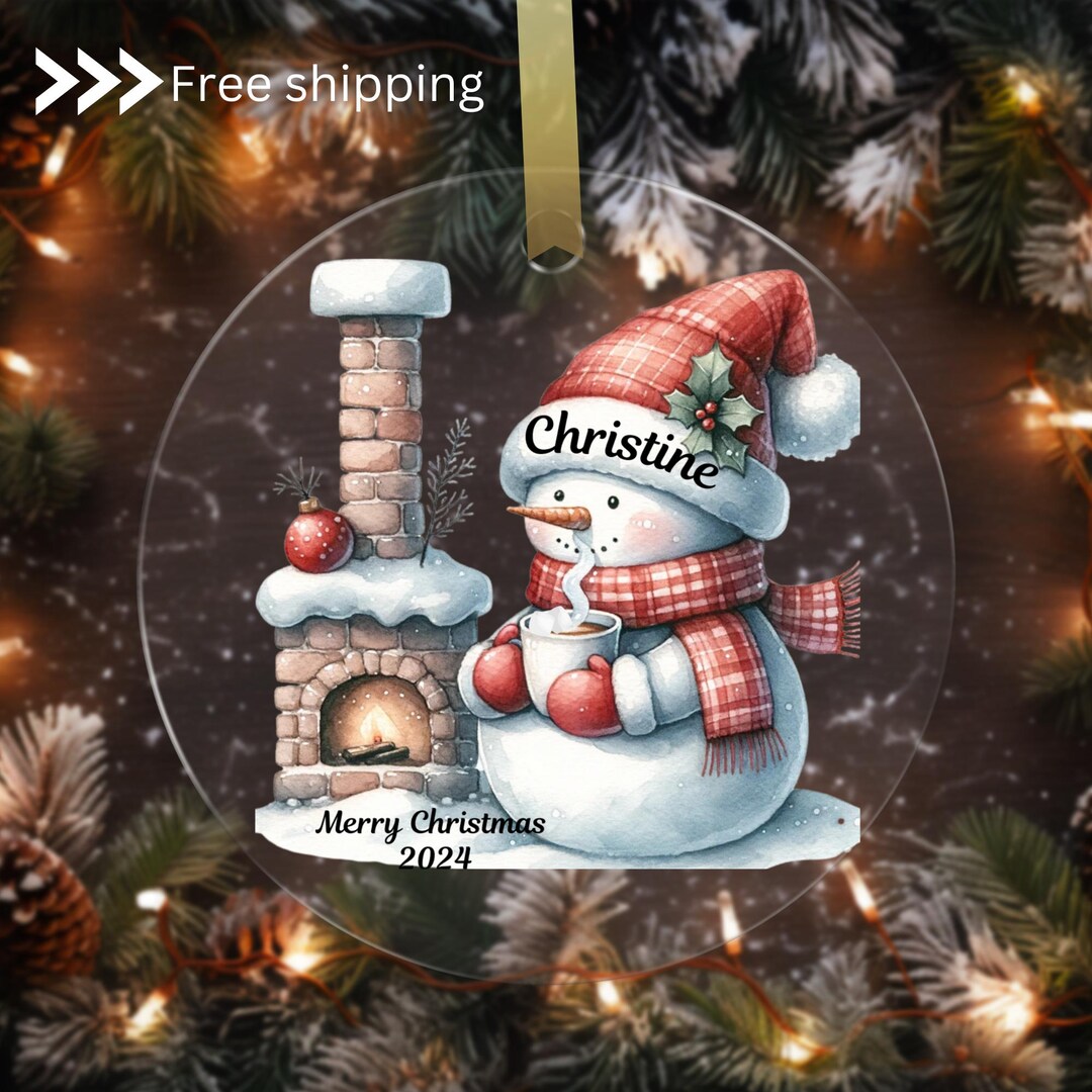Personalized Christmas Acrylic Ornaments, Personalized Holiday Decor ...