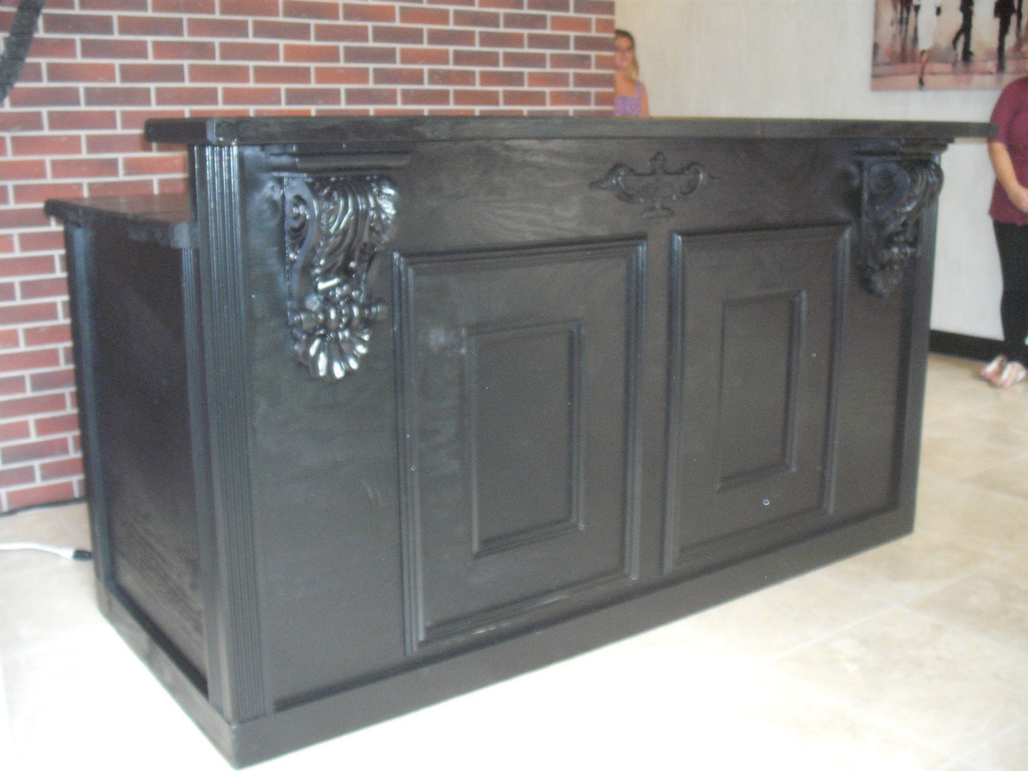 All Satin Black Antique Repro Counter - Etsy