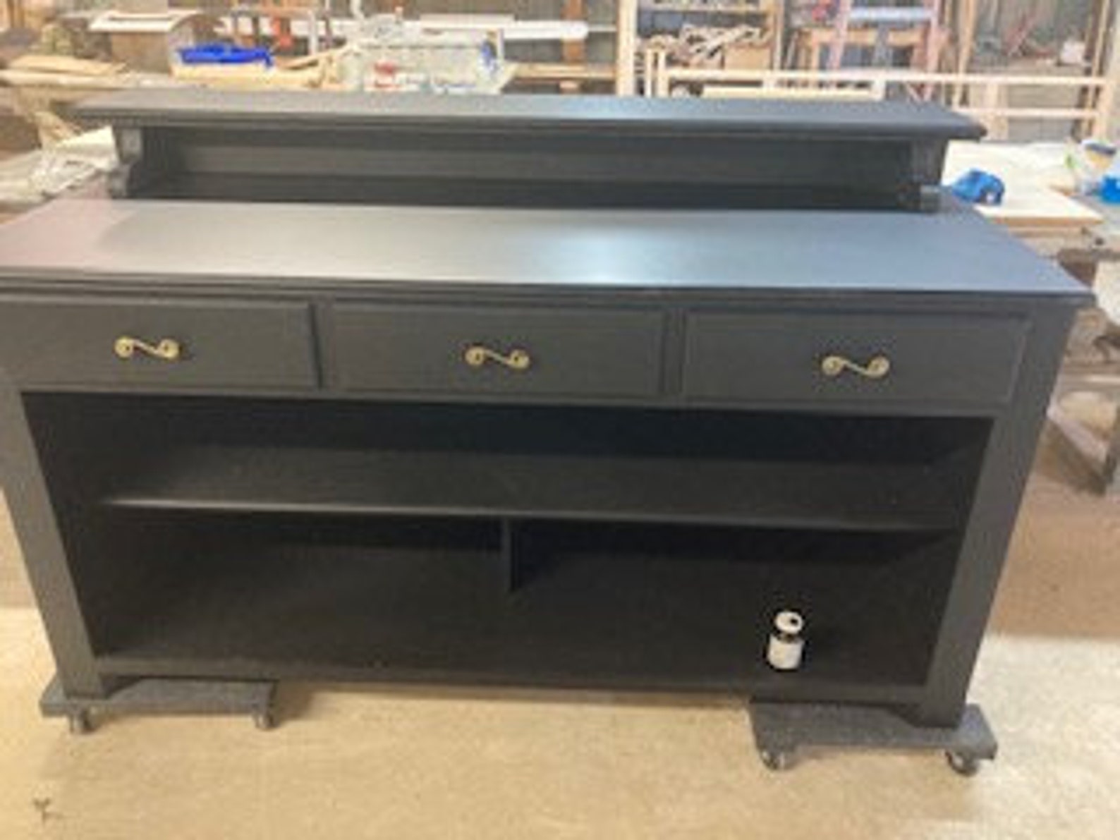 All Satin Black Antique Repro Counter - Etsy