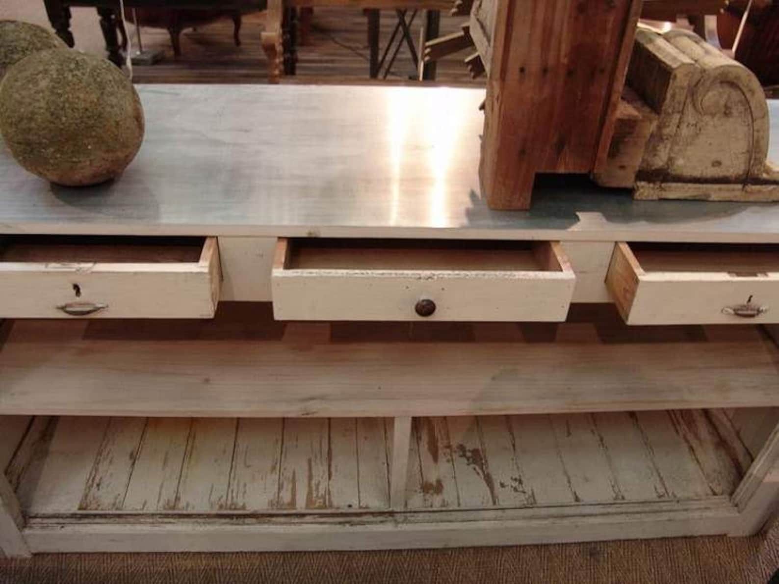 French Antique Repro Check Out Counter/ Reception Desk/ Cash Wrap ...