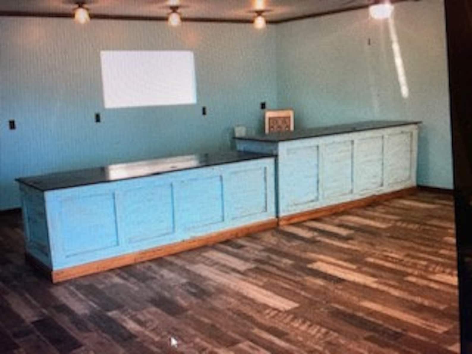 Distressed Retail Check-out Counter - Kitchen Island / Bar / Desk - Etsy