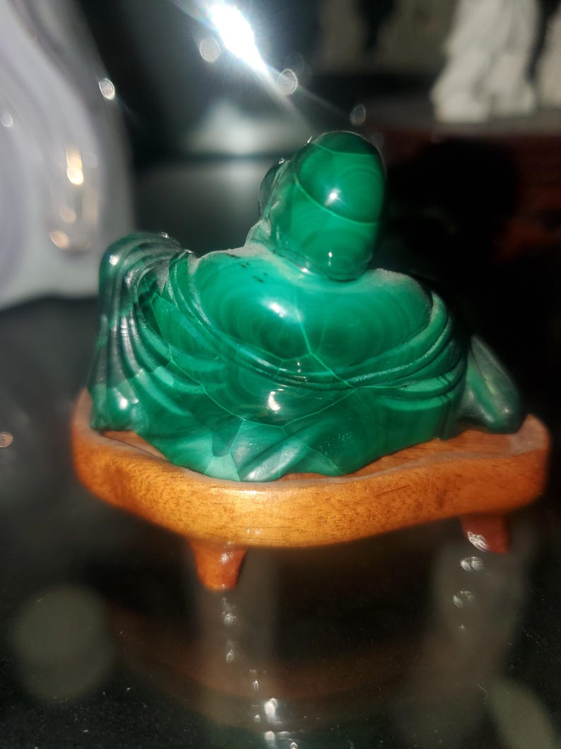 Vintage Chinese Malachite Carved Buddha Figure - Etsy