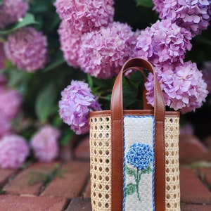 Hand-painted Needlepoint Canvas: Hydrangea Collection - Target Tote ...