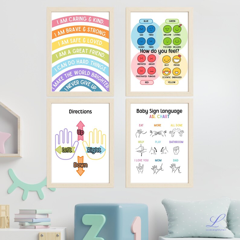 Educational Wall Art Classroom Printable Toddler Poster Montessori Kid ...