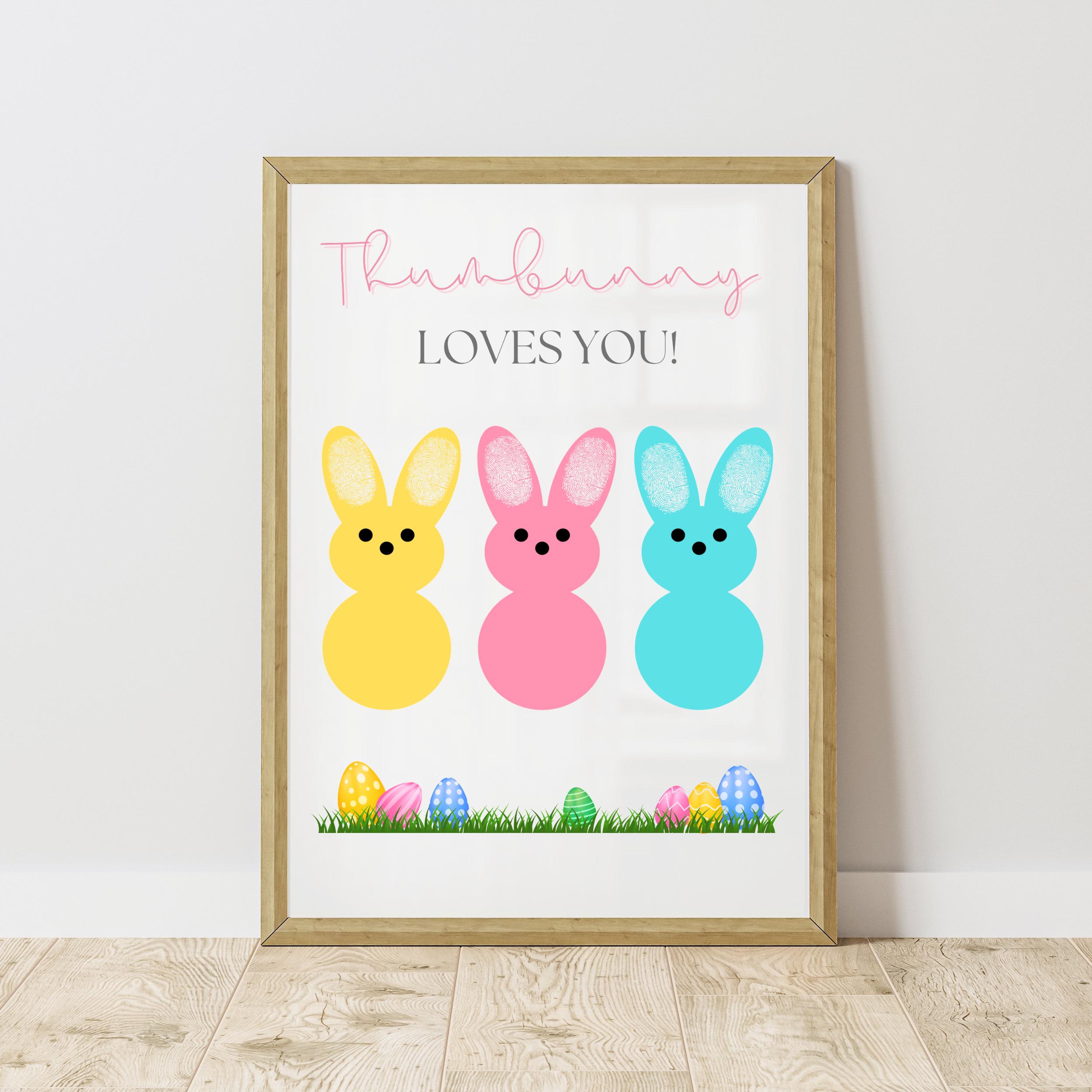 Easter Handprint Art DIY Printable Easter Handprint Craft Kit Spring ...