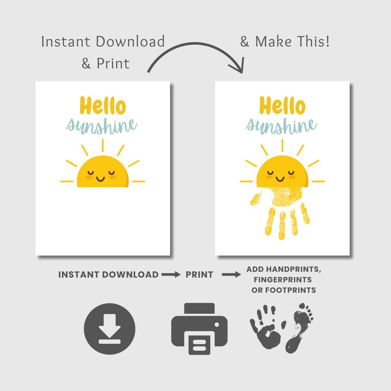 Spring Handprint Art Bundle Printable Kid Craft Handprint Activity Kid ...