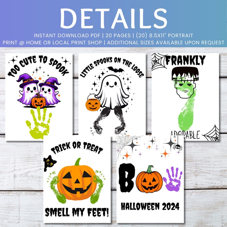 Halloween Handprint Art Printable Handprint Craft for Kids Halloween ...