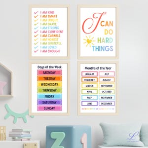 Educational Wall Art Classroom Printable Toddler Poster Montessori Kid ...