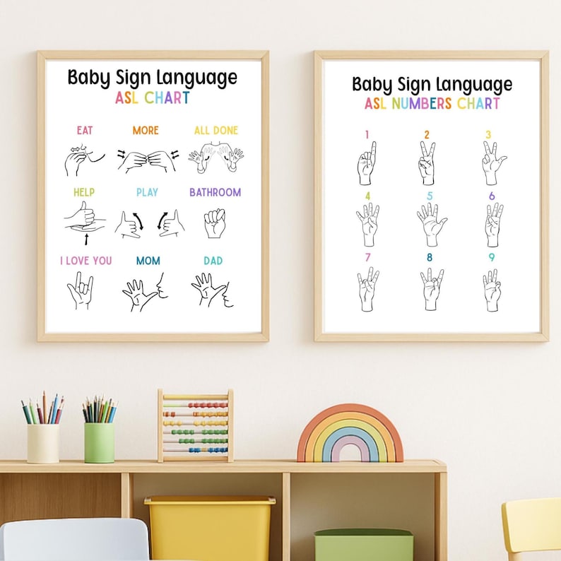 Baby Sign Language Poster Baby ASL Printable Baby Sign Chart Sign ...