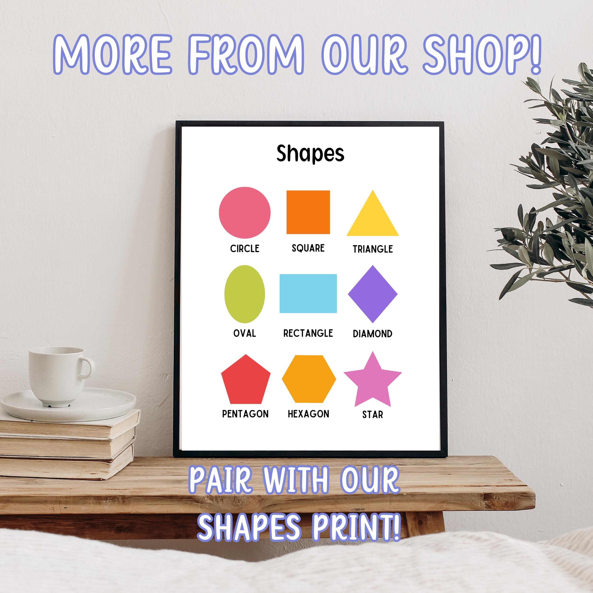 Kid Color Chart Print Color Poster Kid Printable Color Wall Art ...