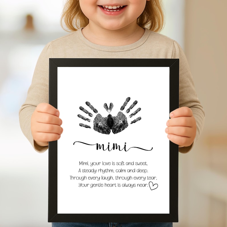 Mothers Day Handprint Art Printable Mom Quote Wall Art Gift Baby ...