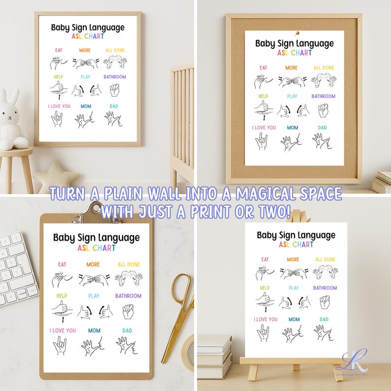 Baby Sign Language Poster Baby ASL Printable Baby Sign Chart Sign ...