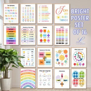 Educational Wall Art Classroom Printable Toddler Poster Montessori Kid ...