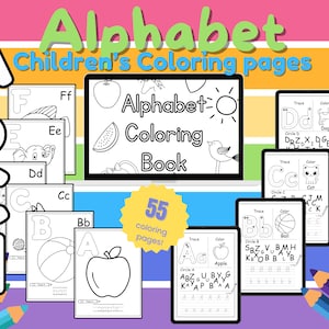 ABC Printable Coloring Book for Kids Activity Printable Alphabet ...